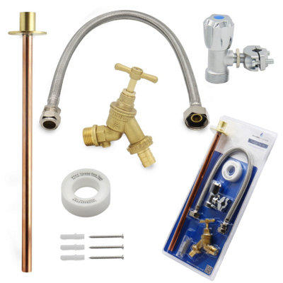 Outside Garden Tap Kit Self-Cutting, Easy DIY Installation with Hose ...