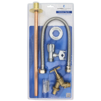 Outside Garden Tap Kit Self-Cutting, Easy DIY Installation with Hose ...