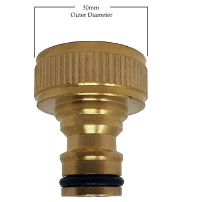 Outside Garden Tap Kit with Through Wall Flange with Fixings (Brown ...