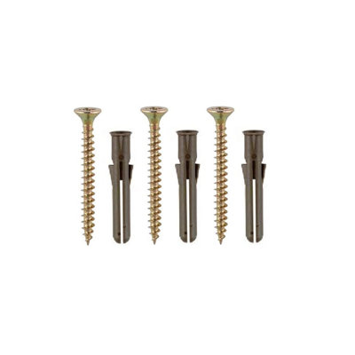 Outside Garden Tap Kit with Through Wall Flange with Fixings (Brown ...
