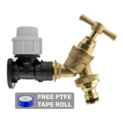 outside tap kit,20mm mdpe wallplate/elbow backplate+ bib tap+ptfe tape ...