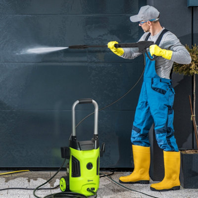 Outsunny 1800W Power Washer 150 Bar Pressure with Adjustable Nozzle, Green