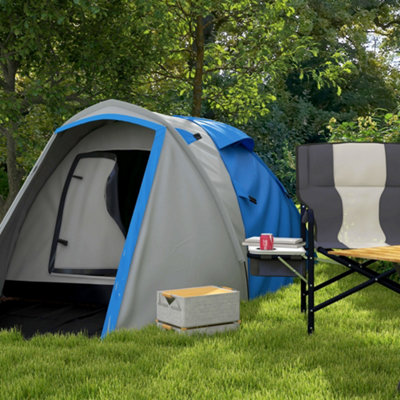 Outsunny 2 Man Camping Tent with Living Area, 2000mm Waterproof, Blue