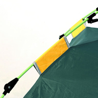 Outsunny 2 Man Pop-up Beach Tent Sun Shade Shelter Hut w/ Windows Door ...