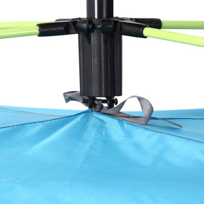 Outsunny 2 Man Pop-up Beach Tent Sun Shade Shelter Hut w/Windows Door ...