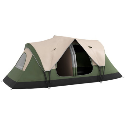 Outsunny 2 Room Camping Tent with Waterproof Rainfly & Screen Panels ...