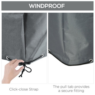 Outsunny 205x192cm Outdoor Garden Furniture Protective Cover Water UV ...