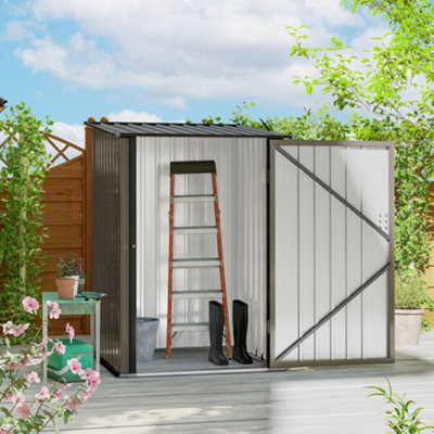 Outsunny 3.3ft x 3.4ft Outdoor Storage Shed Steel Garden Shed w ...