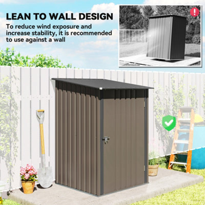 Outsunny 3.3ft x 3.4ft Outdoor Storage Shed Steel Garden Shed w ...