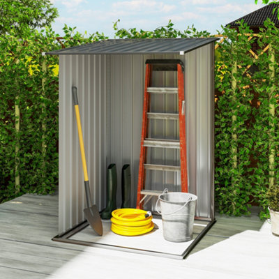 Outsunny 3.3ft x 3.4ft Outdoor Storage Shed Steel Garden Shed w ...
