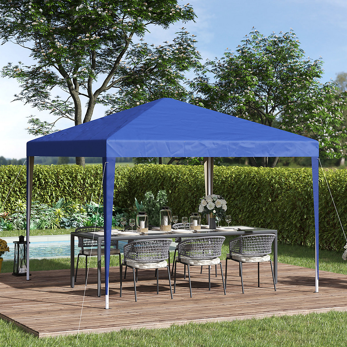 Outsunny 3 x 3m Garden Pop Up Gazebo Marquee Party Tent Outsunny 3 x 3m Garden Pop Up Gazebo Marquee Party Tent