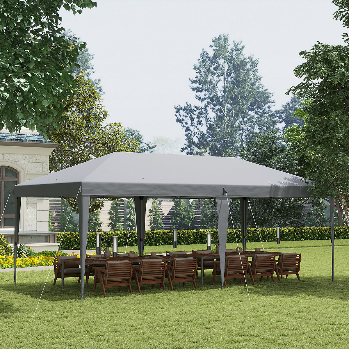 Outsunny 3 x 6 m Pop Up Gazebo, Foldable Canopy Tent, Height Outsunny 3 x 6 m Pop Up Gazebo, Foldable Canopy Tent, Height