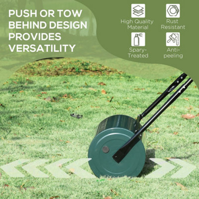 Outsunny 30 L Lawn Roller Large Heavy Duty Metal Sand or Water Filled