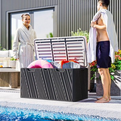 Outsunny 380L Garden Storage Box Waterproof Outdoor Storage Box
