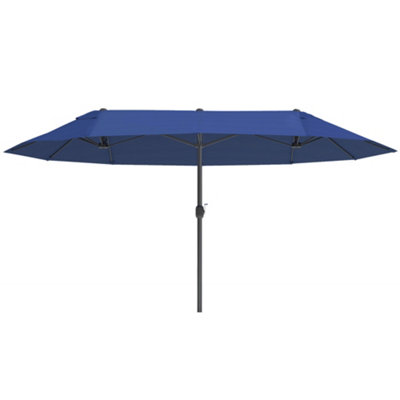 Outsunny 4.6M Garden Patio Umbrella Canopy Parasol Sun Shade w/o Base Blue