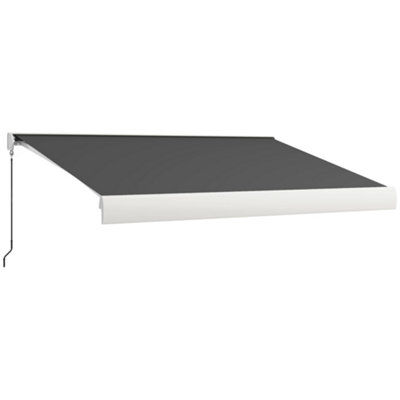 Outsunny 4 x 3(m) Electric Retractable Awning Sun Canopies for Door Window