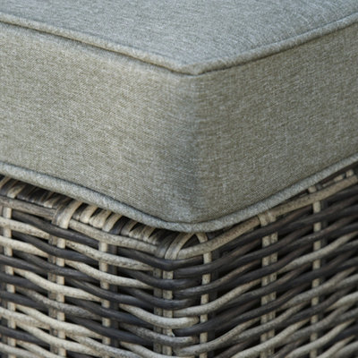 Outsunny 5 Pcs Rattan Garden Furniture Set Single Sofa Stool Coffee ...