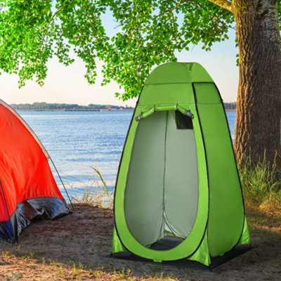 Outsunny Camping Shower Tent with Pop Up Design, Outdoor Dressing ...