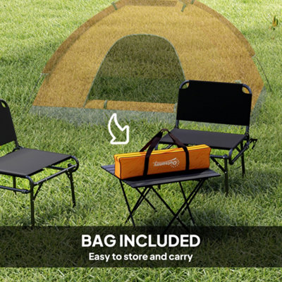 Outsunny Camping Tent for 2 Person Dome Tent w/ Storage Pocket Orange