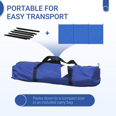 Outsunny Camping Windbreak Portable Wind Blocker Privacy Wall, 4.5m x 1.5m
