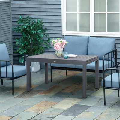 Outsunny Extendable Garden Table 10 Seater for Lawn Balcony and ...