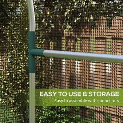 Outsunny Fruit Cage, Plant Protection Tent, 1.2 x 1.2 x 1.9m, Black