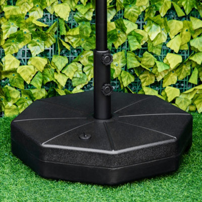Outsunny Garden Parasol Base Stand Up to 28kg Water or 40kg Sand Filled ...