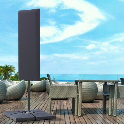 Buy Outsunny Garden Parasol Cover for 2-4m Outdoor Umbrella Protector w ...