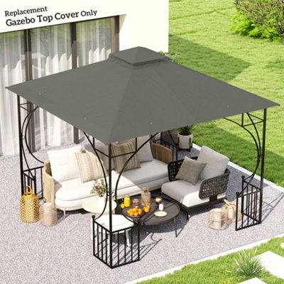Toile Gazebo 10x10 3x3 Meter Gazebo Canopy Replacement - Waterproof ...