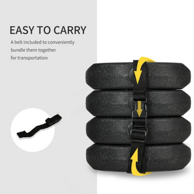 Outsunny Gazebo Weights Set of 4 with Reinforce Pins and Easy Carry ...