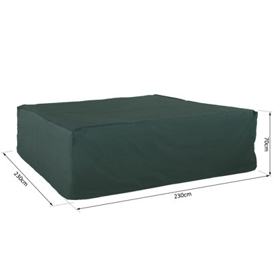 Outsunny Large Garden Set Square Cover Outdoor Furniture Waterproof ...