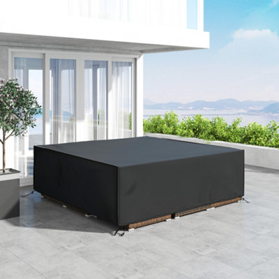 Outsunny Large Garden Set Square Cover Outdoor Furniture Waterproof ...