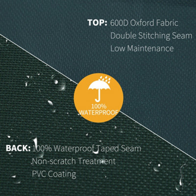 Outsunny Large Outdoor Set Round Cover Garden Furniture Waterproof ...