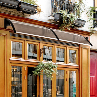 Outsunny Outdoor Curved Window Porch Canopy Awning UV Rain Cover 0.8x2m ...