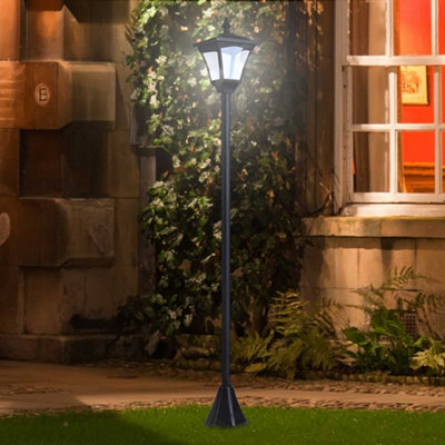Outsunny Outdoor Garden Solar Light with Base Freestanding Energy ...