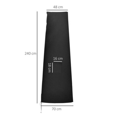 Outsunny Parasol Umbrella Cover Outdoor Protector Weatherproof ...