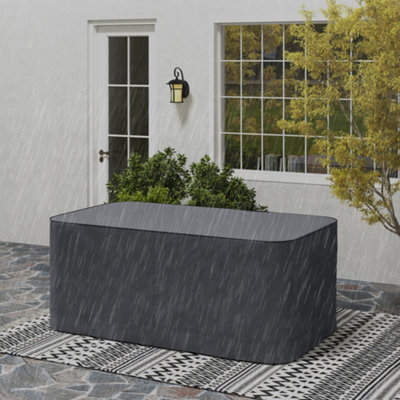 Outsunny Patio 2/3 Seater Rattan Sofa Waterproof Furniture Cover Rain ...