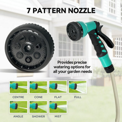 Outsunny Retractable Hose Reel Wall Mounted with Lock, Grey
