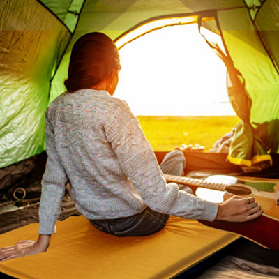 Outsunny Self-Inflating Single Sleeping Pad Air Bed with Carry Bag ...