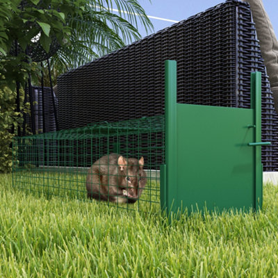 Outsunny Single Door Rat Trap for Small Animals, Dark Green