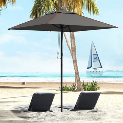 Outsunny Sun Parasol with Vent, Table Umbrella for Patio, Garden, Pool ...