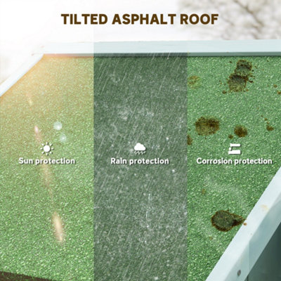 Outsunny Wooden Garden Storage Shed Tool Storage Box, 77 x 54 x 179 cm ...