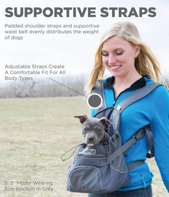 Outward Hound PoochPouch Dog Front Carrier Travel Bag Backpack Medium Blue