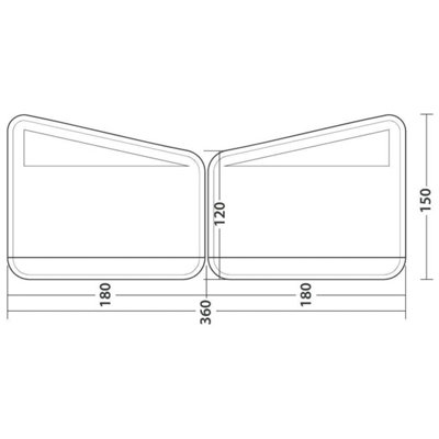 Outwell Windscreen Air Scalable 180 (windbreak)