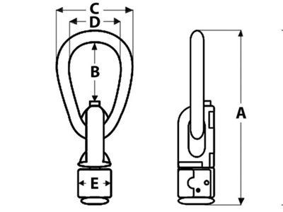 Oval Cargo Tie Down Rings x10 (Surface Rail Fitting Lashing Load Restraint)