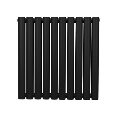 Oval Radiator - 600 x 600mm - Black