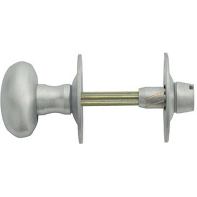 Oval Thumbturn Lock With Coin Release Handle On 36mm Rose Satin Chrome