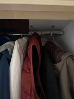 Oval Wardrobe Rail Centre Supports Brackets 19mm Polished Chrome ...