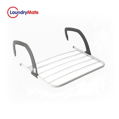 Over Radiator Airer Clothes Washing Drying Indoor Rack Adjustable Rail ...
