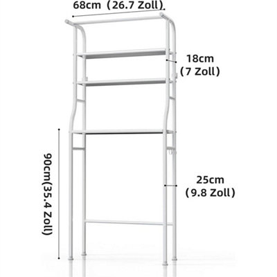 Over Washing Machine Metal Storage Rack 3 Shelves